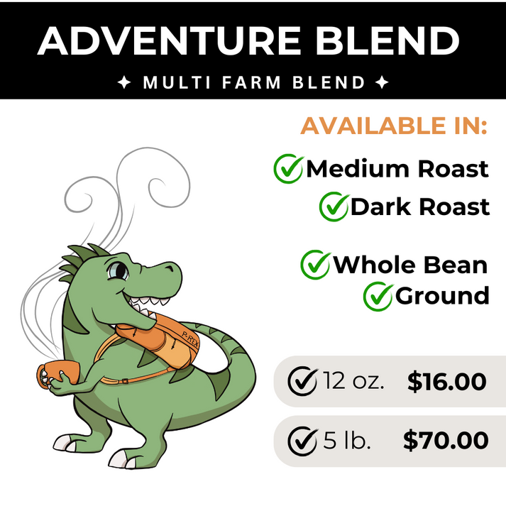 ADVENTURE BLEND – P-REX Coffee | COFFEE WITH PURPOSE